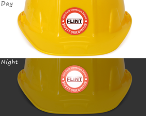 Customizable Safety Orienation Hardhat Stickers - Free Shipping