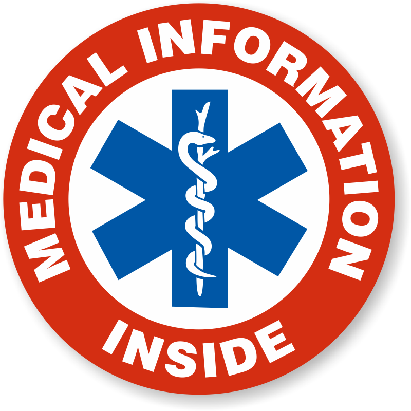 Hard Hat Medical Information Stickers At Alonzo Christensen Blog