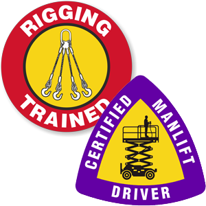 OSHA 10 and 30 Hour Trained Stickers