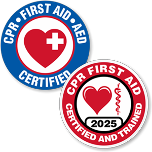 First Aid Hard Hat Stickers - For First Aid Certified Team