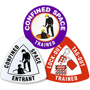 OSHA 10 and 30 Hour Trained Stickers