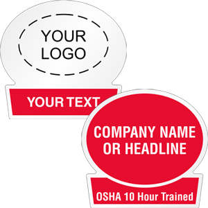 Customizable Safety Orienation Hardhat Stickers - Free Shipping