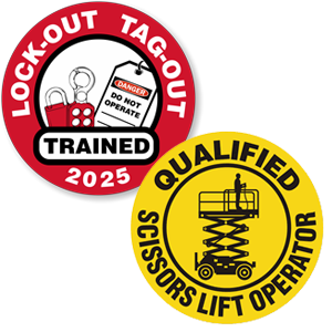 OSHA 10 and 30 Hour Trained Stickers